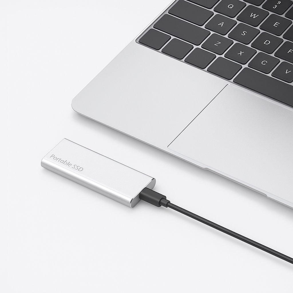 Externe SSD Festplatte für PC und Laptop in kompaktem Design mit hoher ...